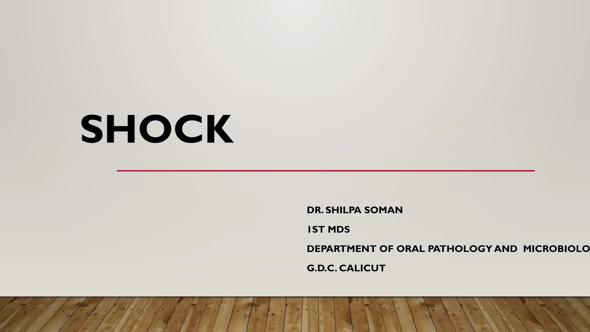 Shock is a systemic state of low tissue perfusion which is inadequate ...