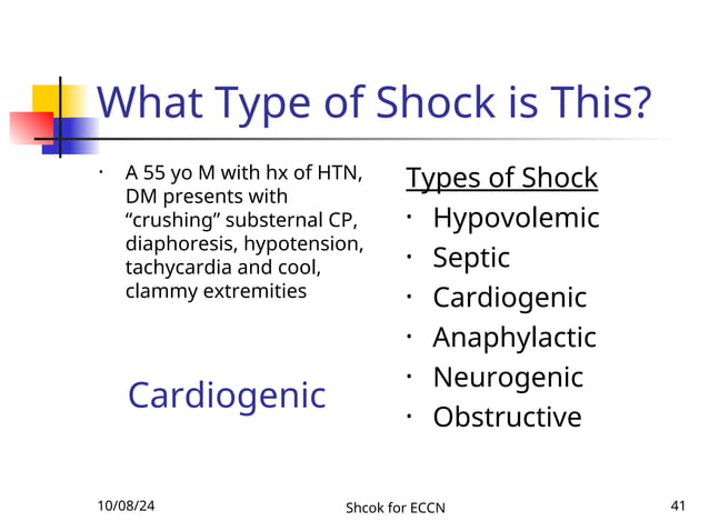 Emergency department approaches for Shock.ppt | Blood Disorders ...