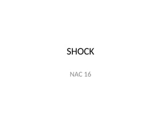 SHOCk in fist aid and bandaging family health | PPTX