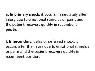 SHOCk in fist aid and bandaging family health | PPT