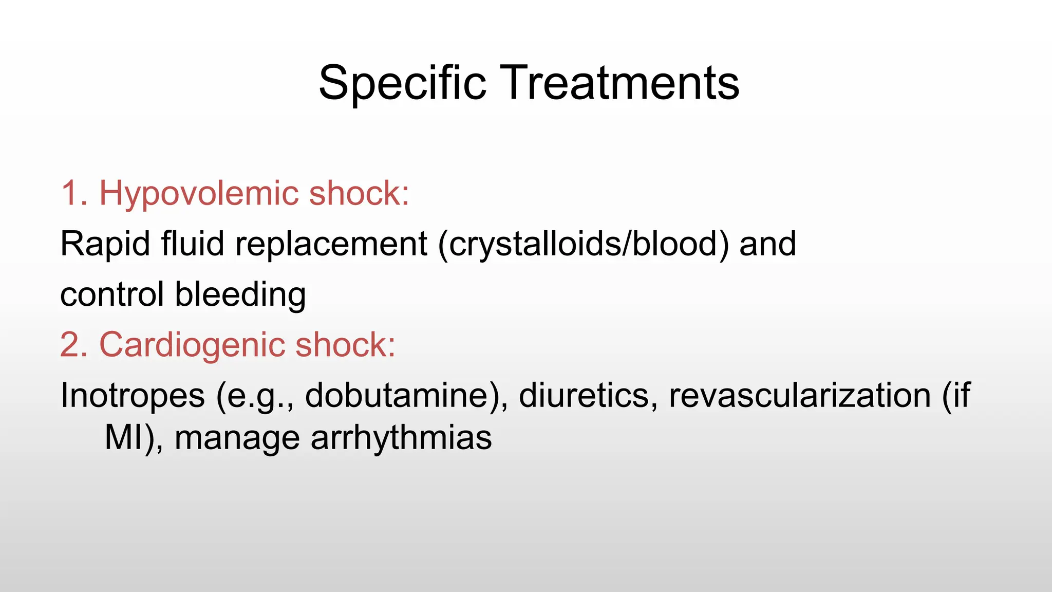 Shock / Types of Shock / Stages of Shock / Management of Shock | PDF