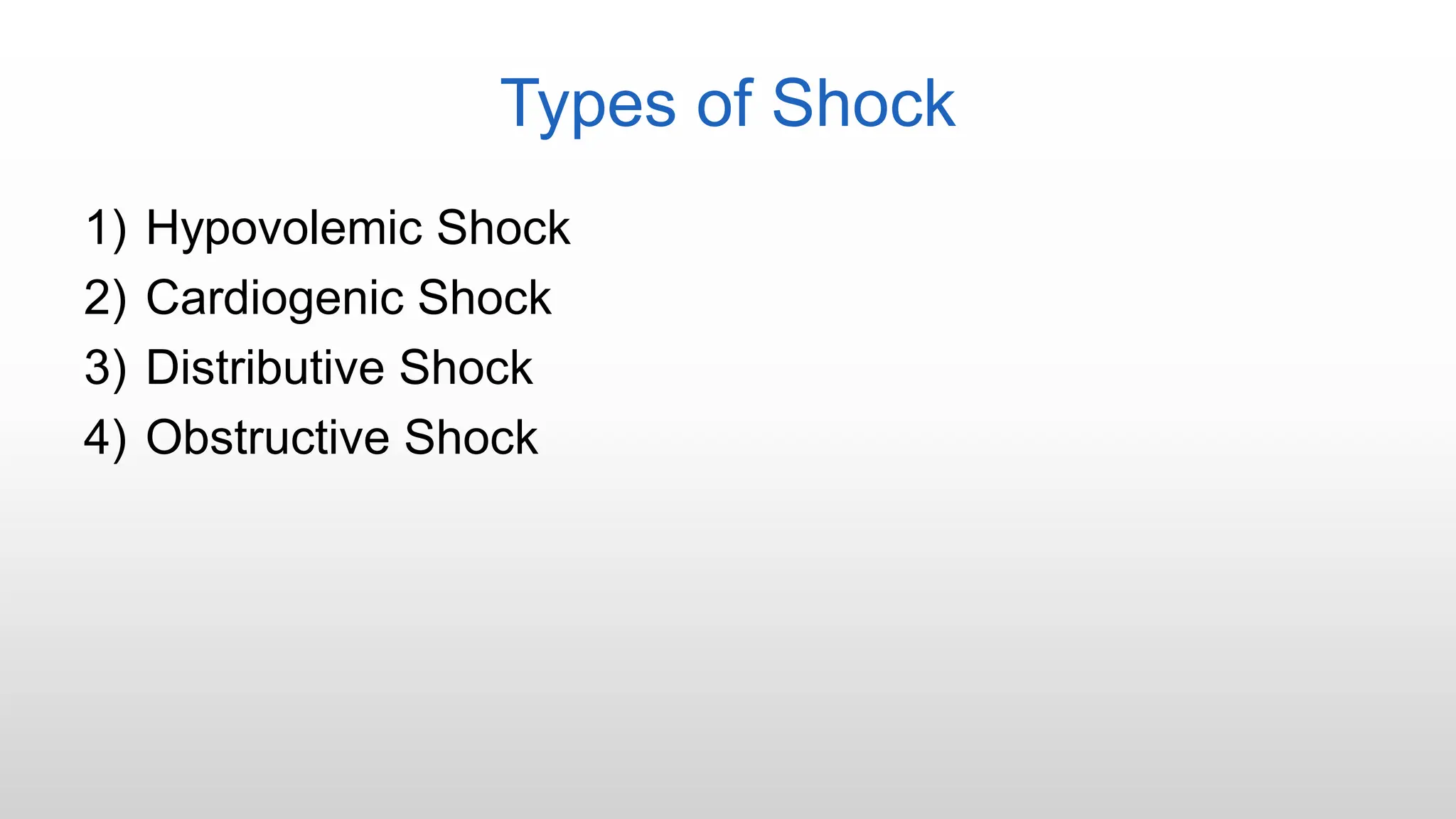 Shock / Types of Shock / Stages of Shock / Management of Shock | PDF