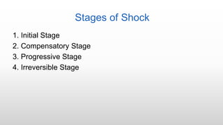 Shock / Types of Shock / Stages of Shock / Management of Shock | PDF