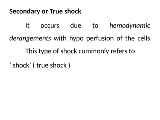 SHOCK.types pathogenesis types and other | PPT