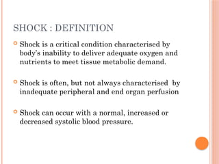 SHOCK Diagnosis and Management Power Point | PPTX