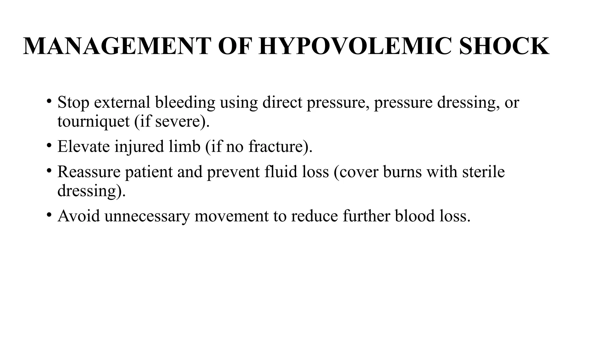 SHOCK, Types, causes and management.pptx