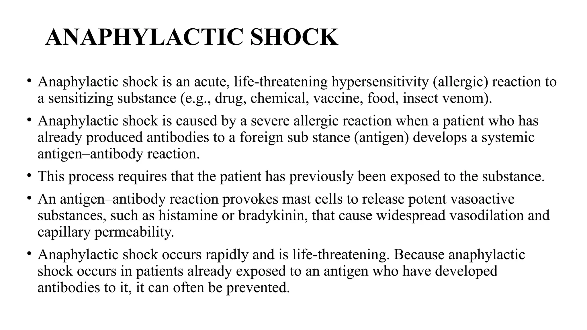 SHOCK, Types, causes and management.pptx