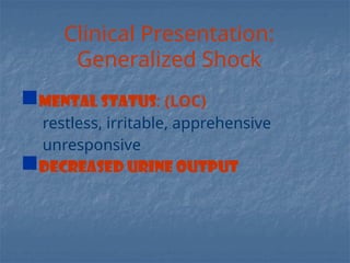 SHOCK Definition, types of shock , clinical features and management | PPTX