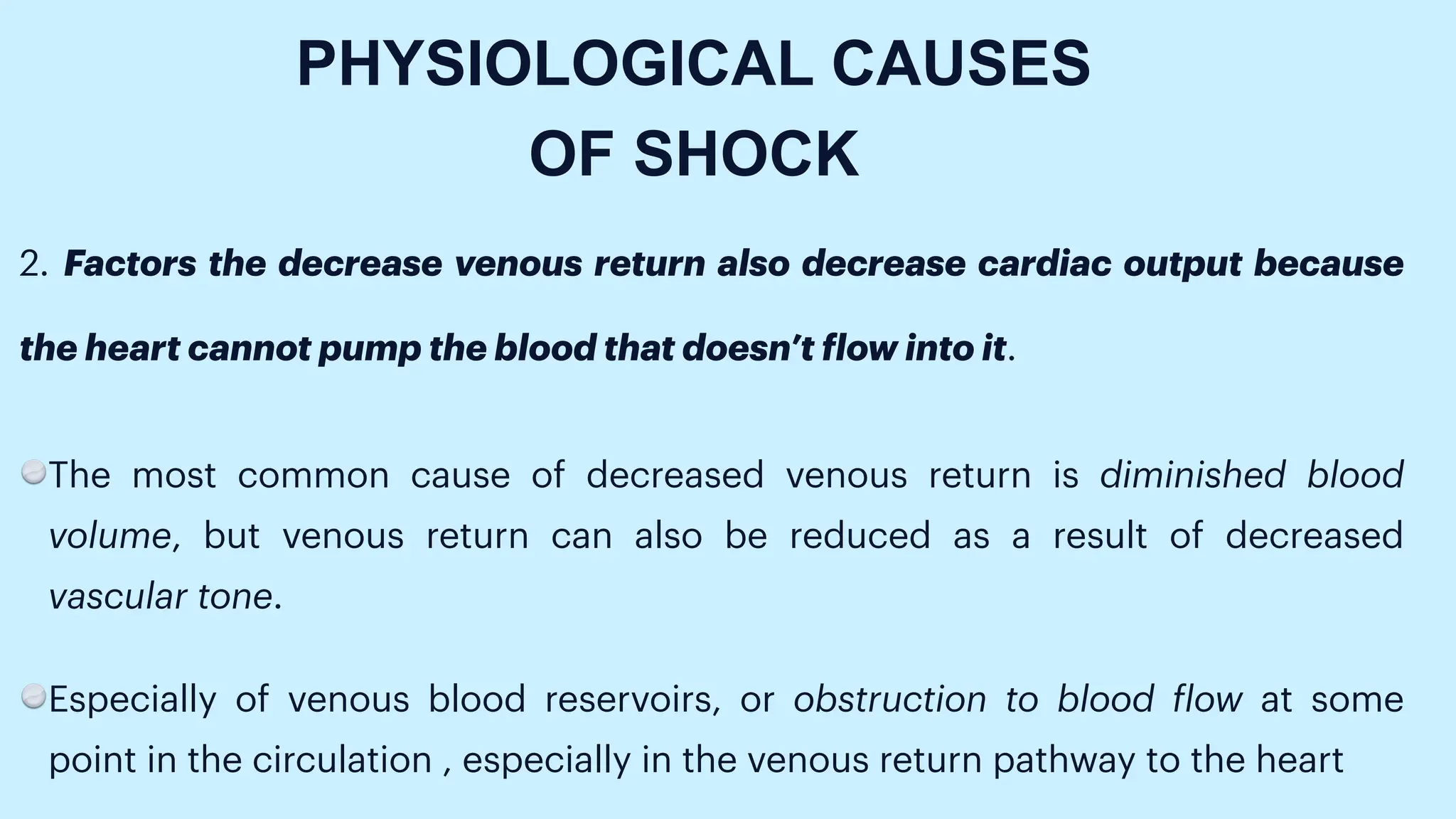 Typese mechanism stages management of shock | PDF
