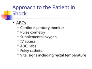 shock in medicine .here describing about the definition ,Approach to ...