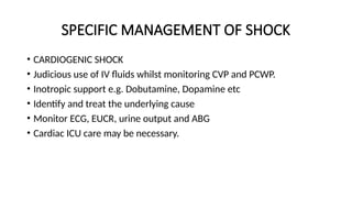TYPES, EVALUATION AND MANAGEMENT OF SHOCK.pptx