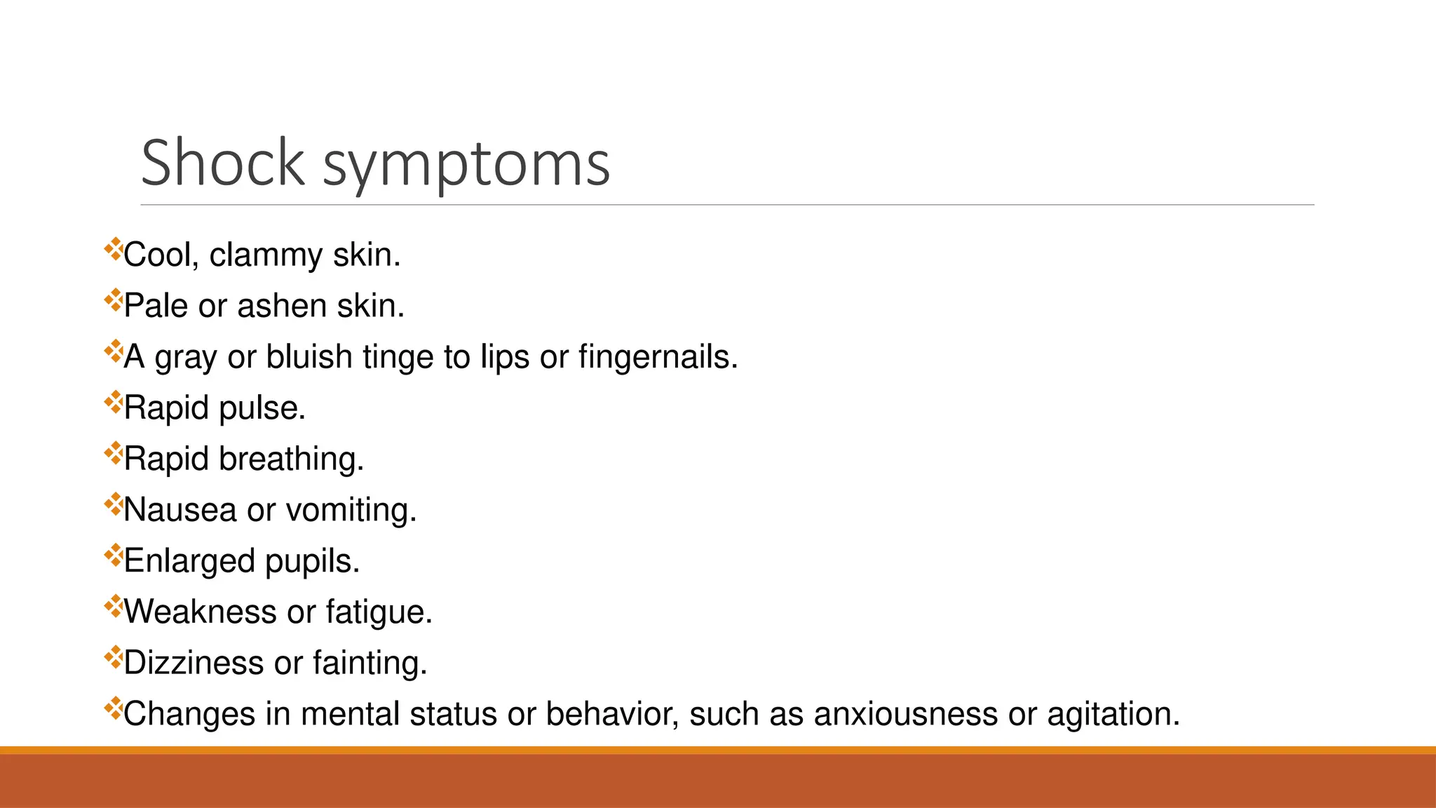 shock - first aid ppt.pptx - brief for nursing | PPTX