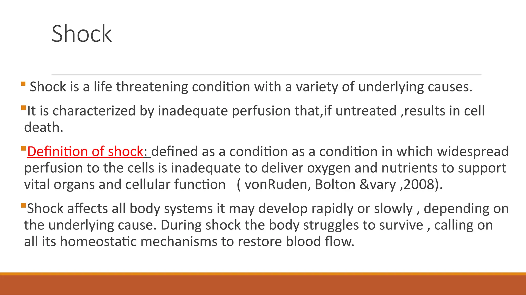shock - first aid ppt.pptx - brief for nursing | PPTX