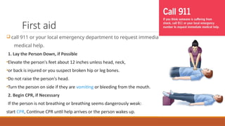 shock - first aid ppt.pptx - brief for nursing | PPTX
