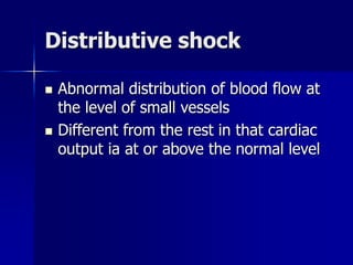 Shock pathophysiology and causes | PPTX