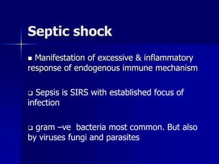 Shock pathophysiology and causes | PPTX