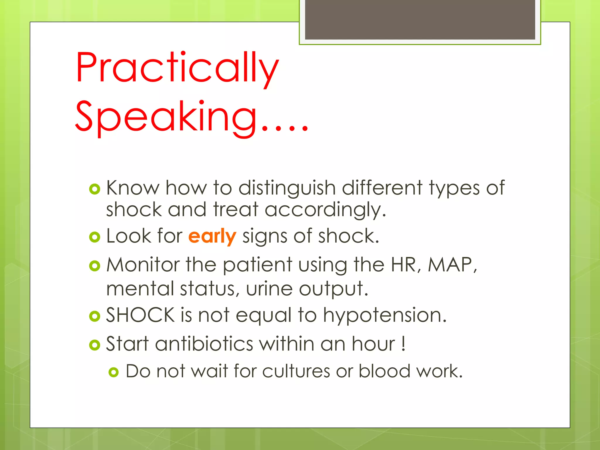 Shock - Pathophysiology / Types & Management | PPTX