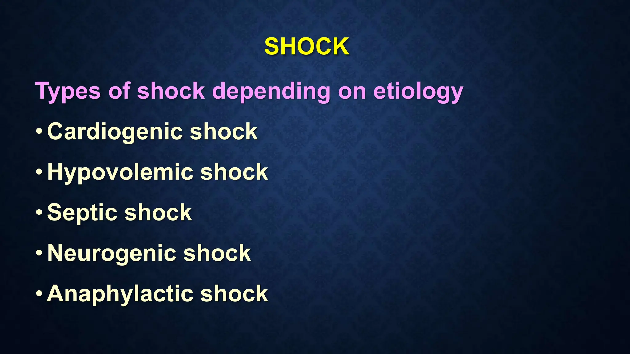 Shock-hemodynamic disorders general pathology | PPTX