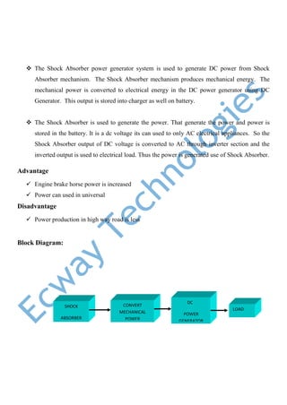 Shock absorber based power generation | PDF