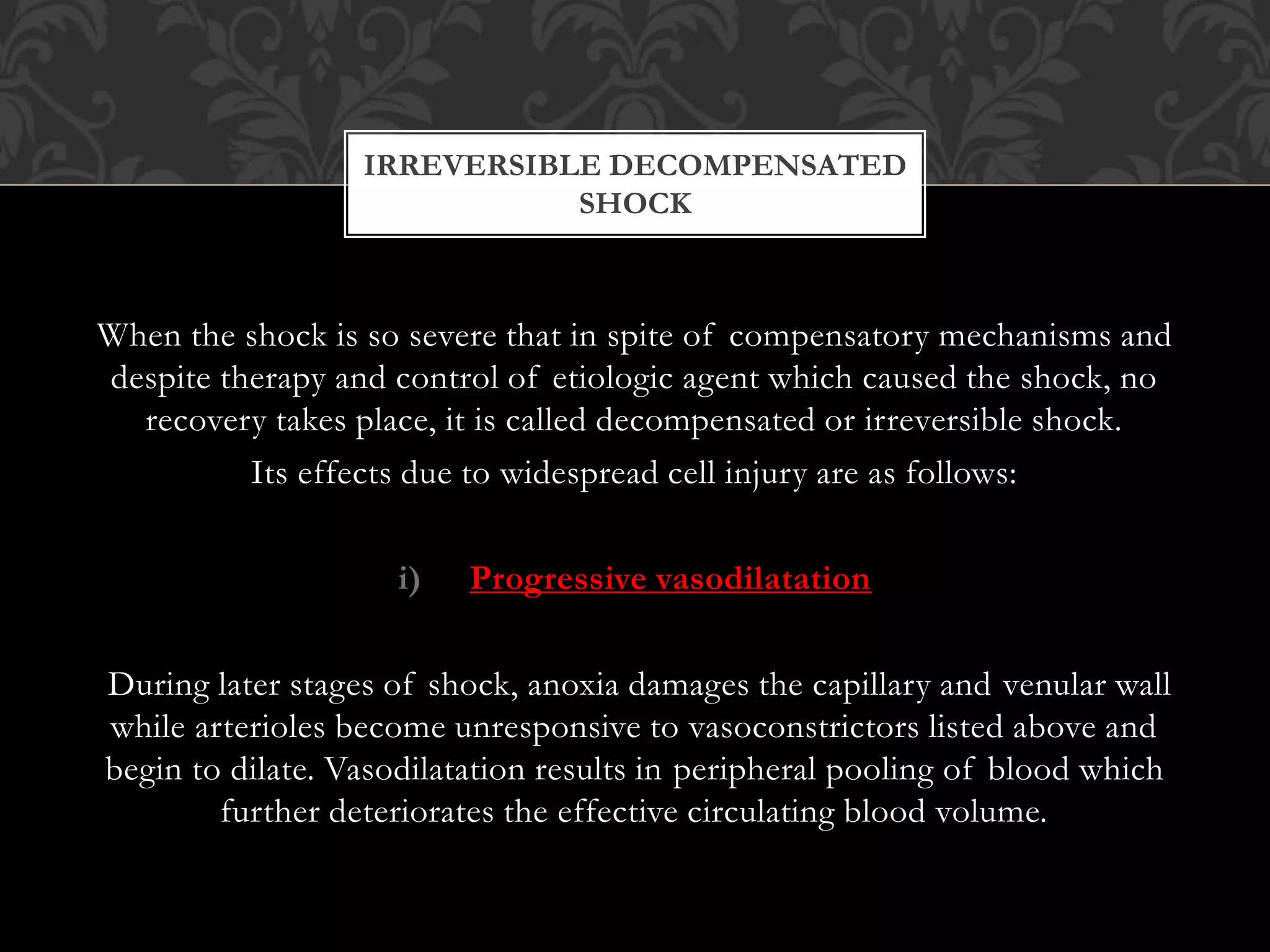 Shock and its management | PPTX