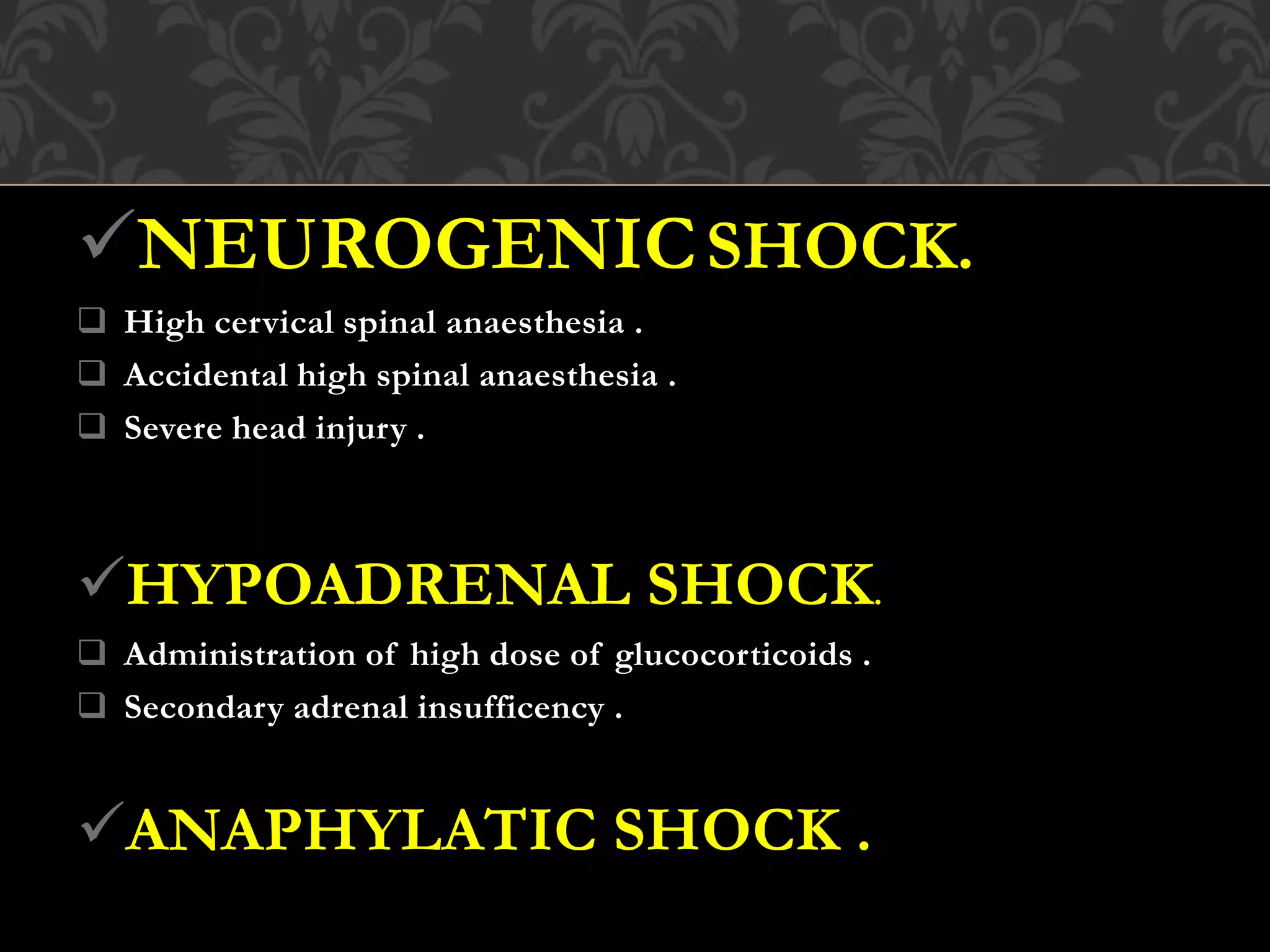 Shock and its management | PPTX