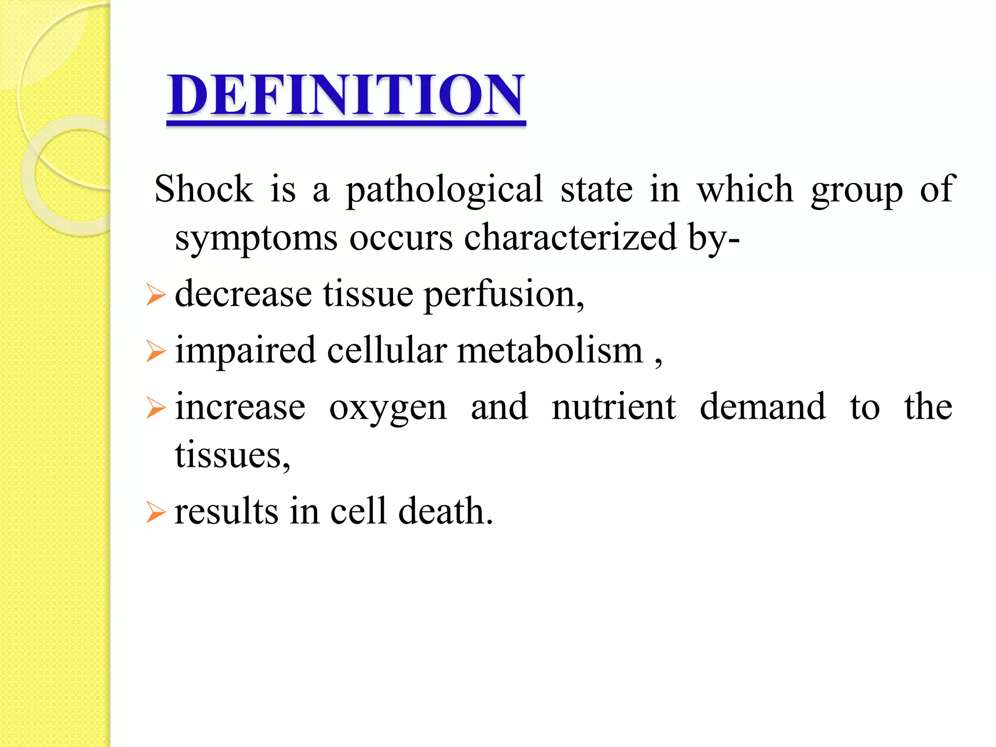 Shock and its management | PPTX
