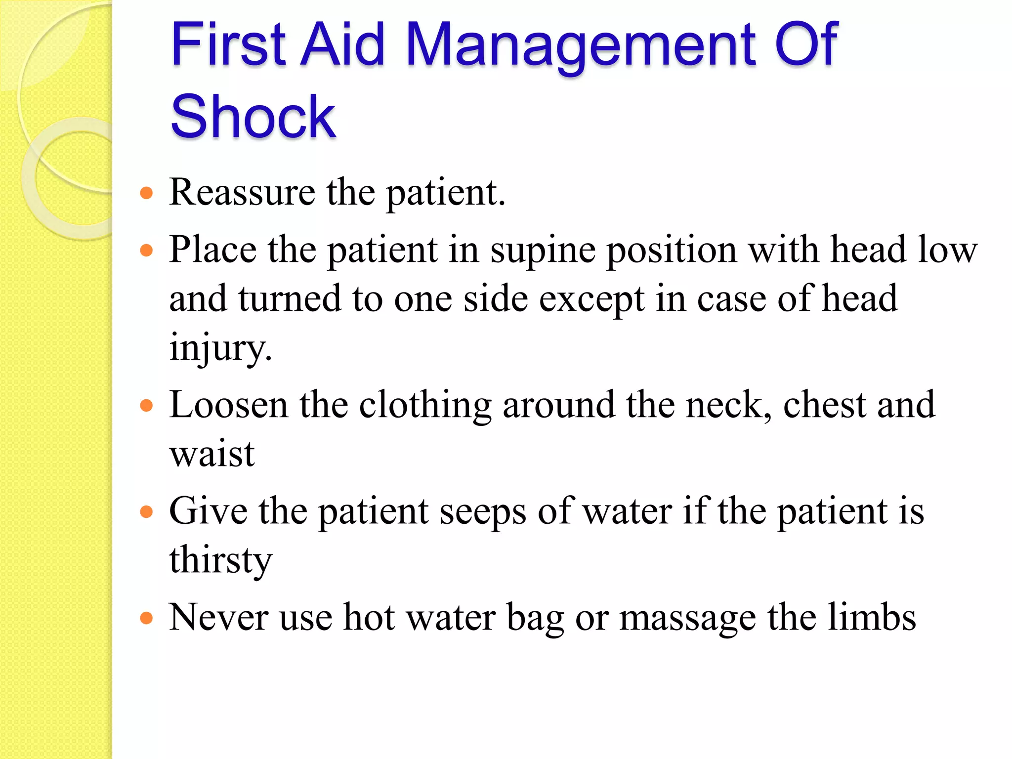 Shock and its management | PPTX