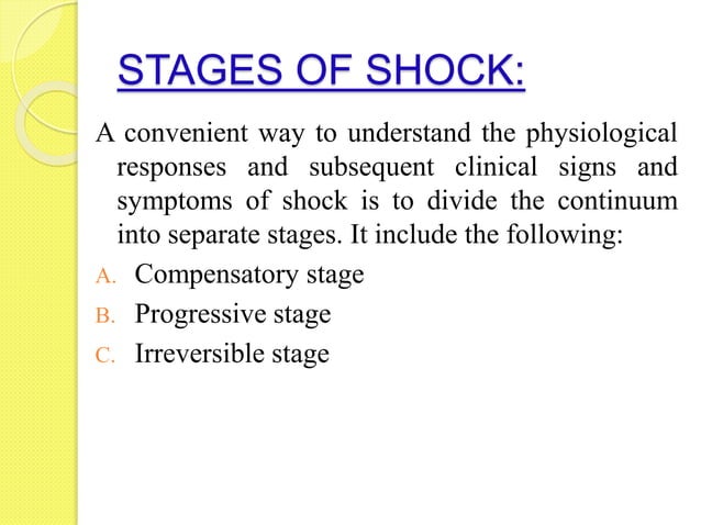 Shock and its management | PPTX | Heart and Cardiovascular Diseases ...