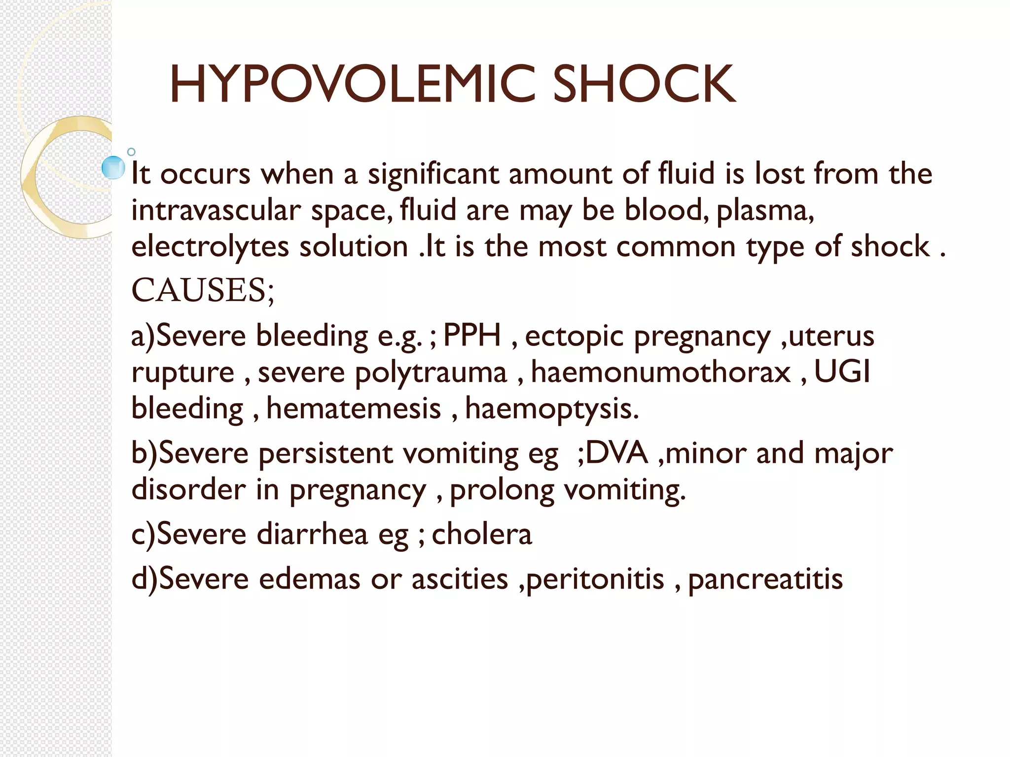Shock and its nursing management | PPT