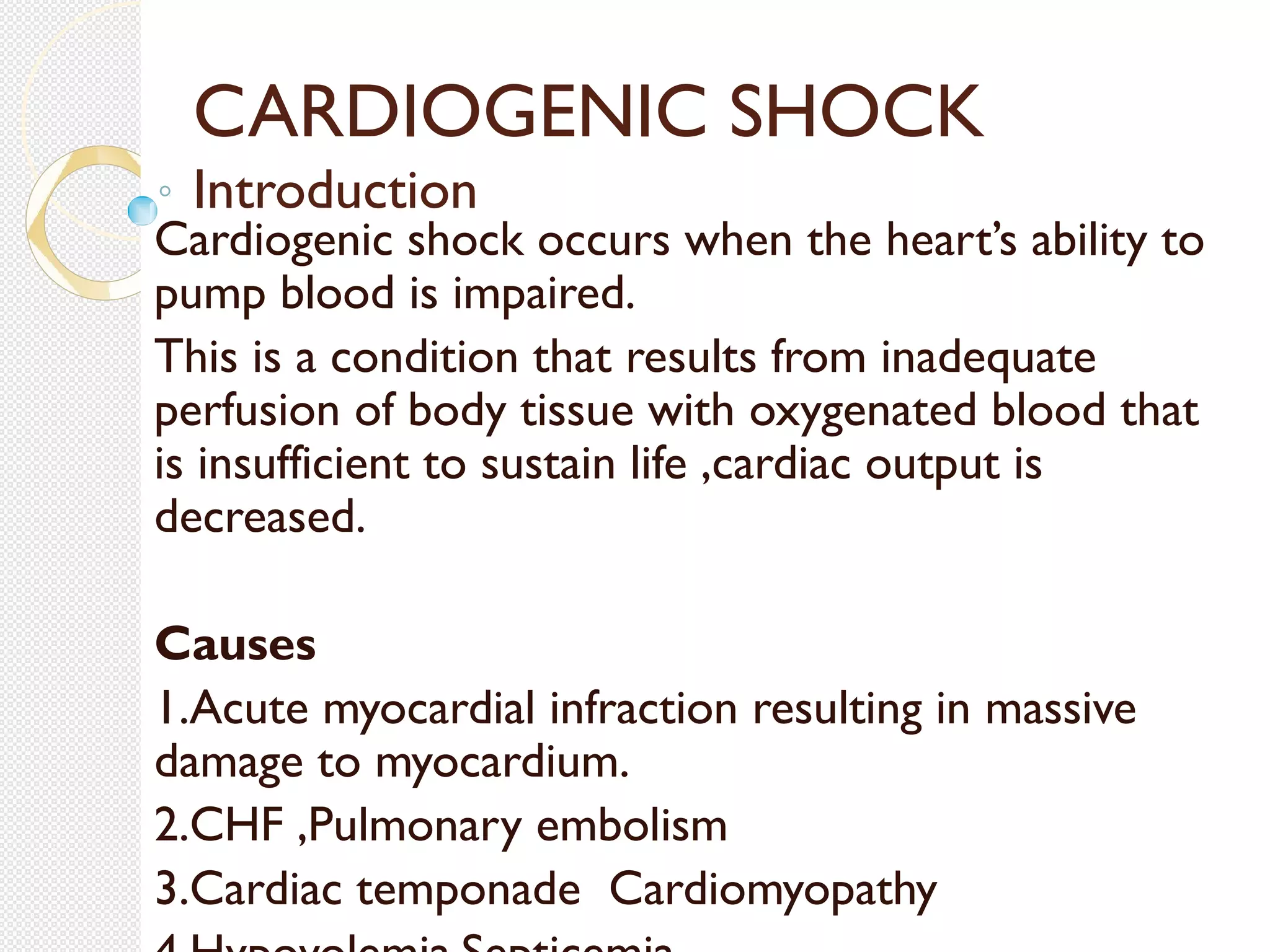 Shock and its nursing management | PPT