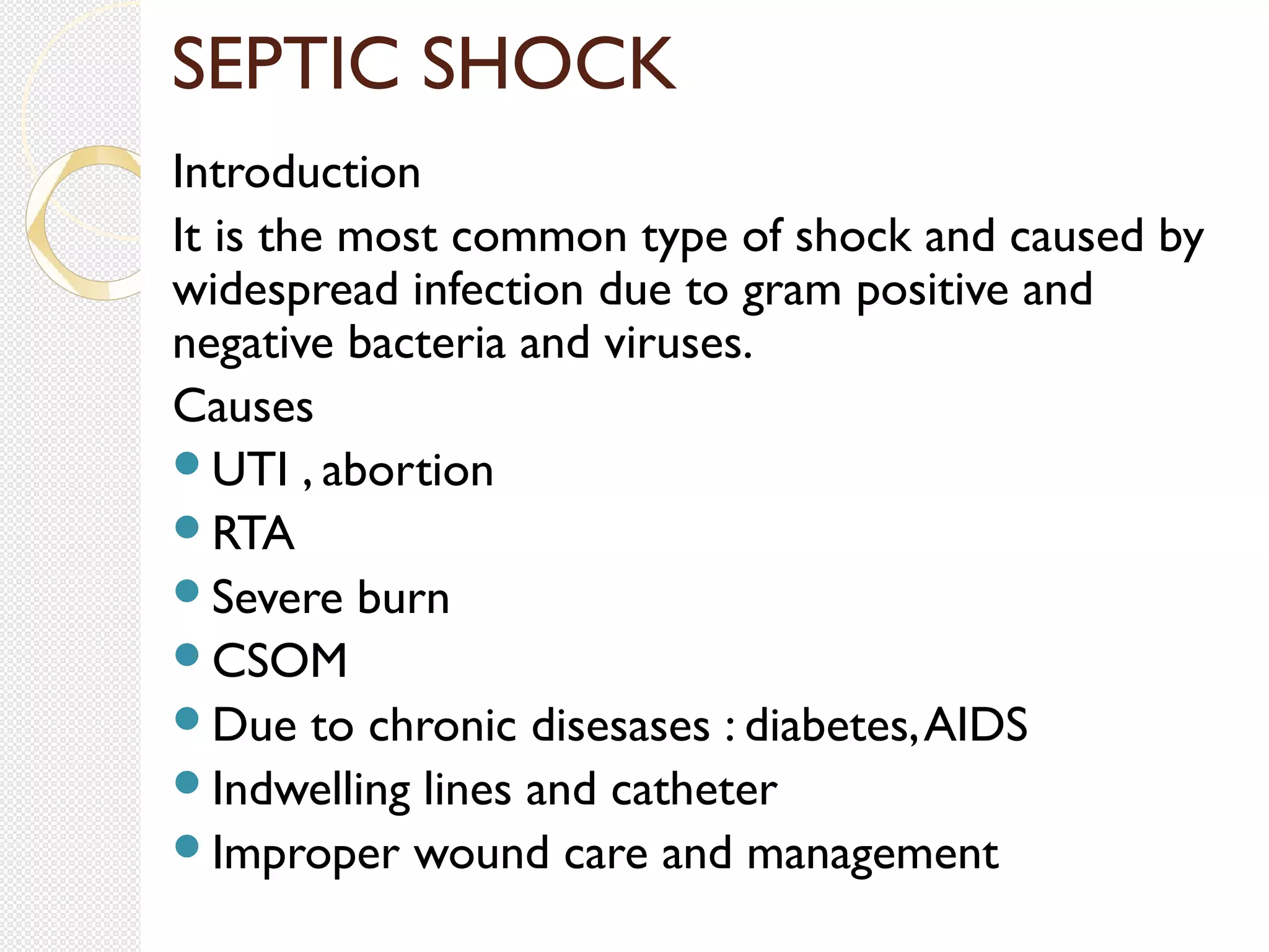 Shock and its nursing management | PPT