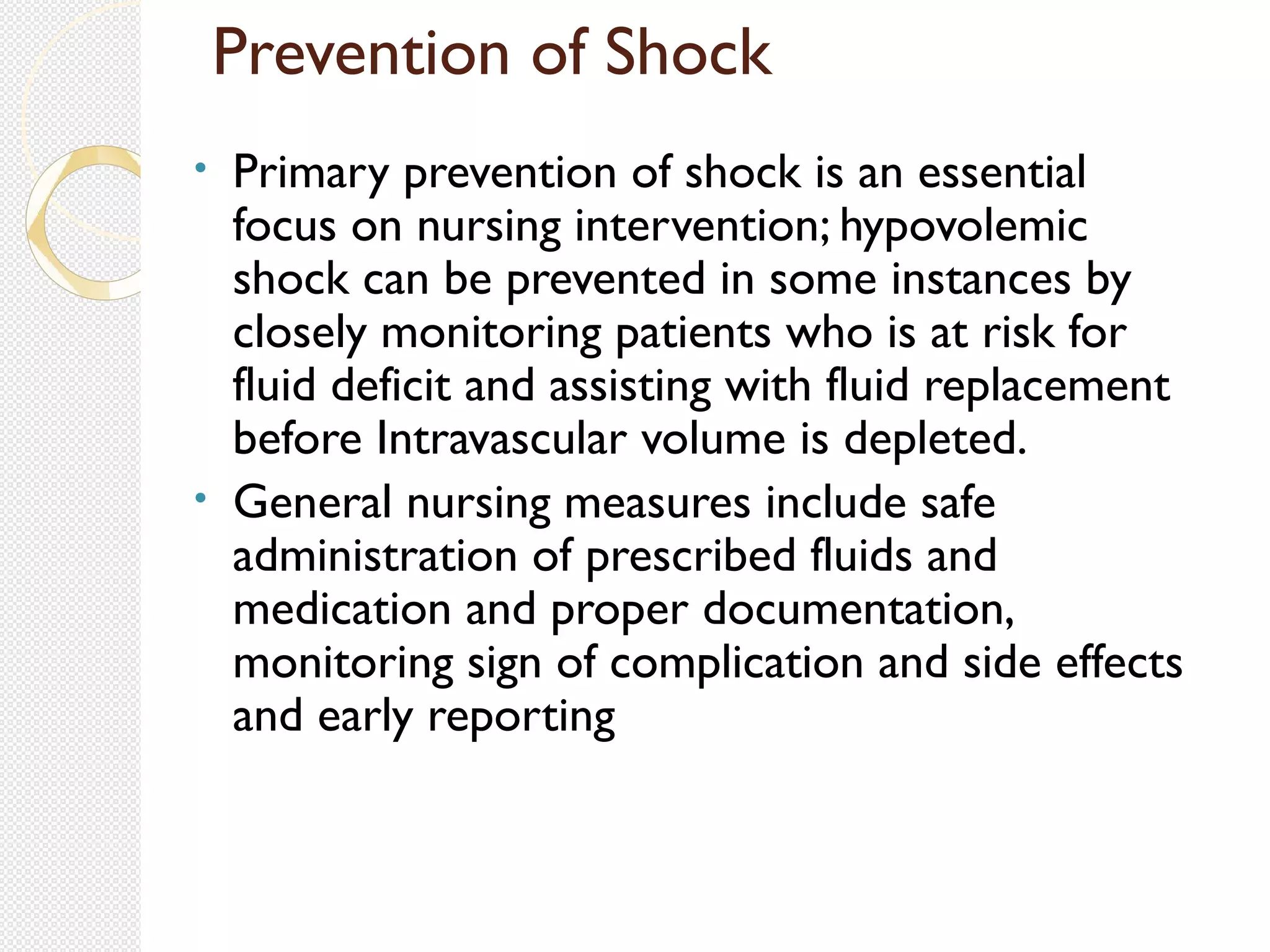 Shock and its nursing management | PPT