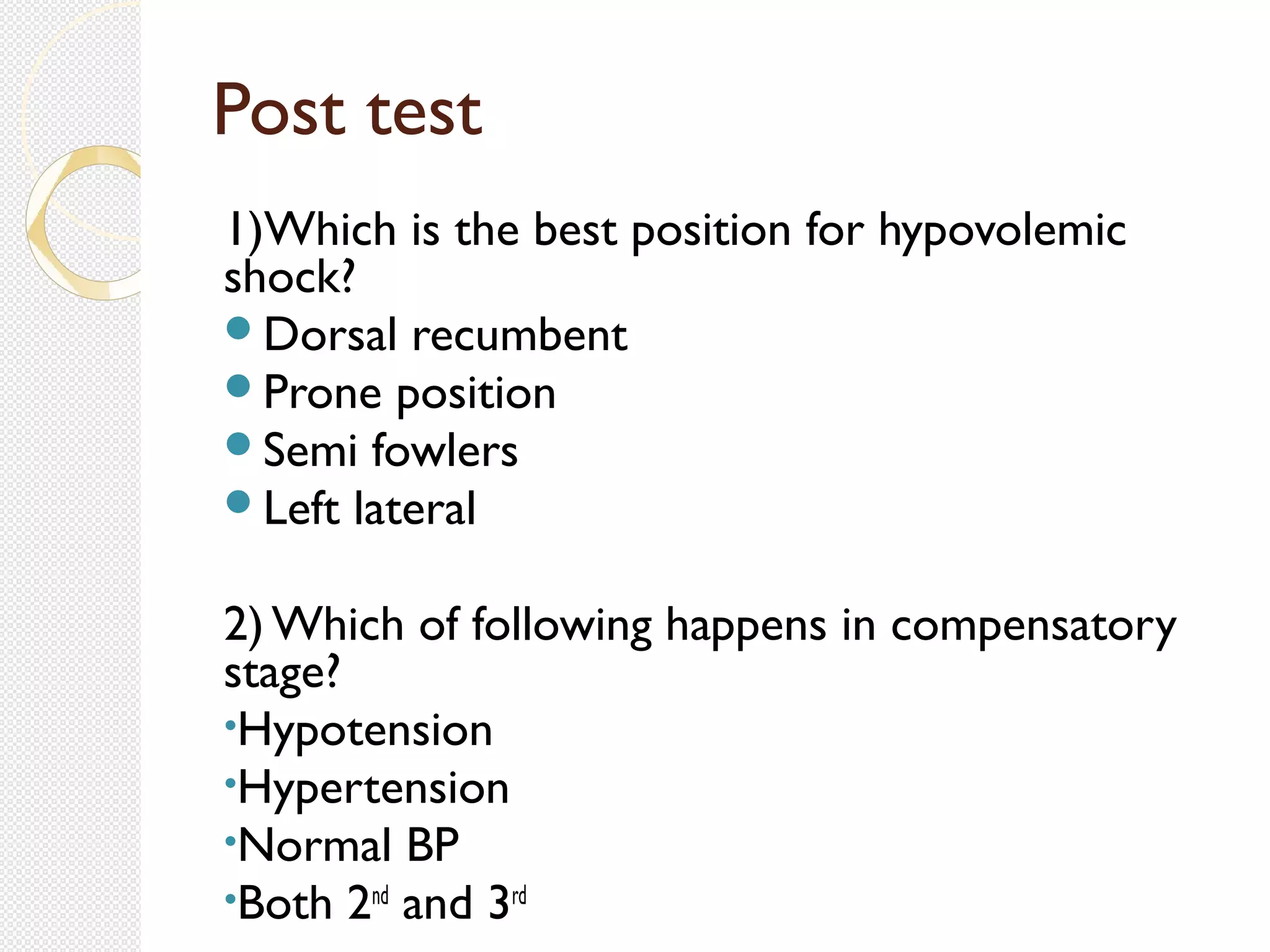 Shock and its nursing management | PPT