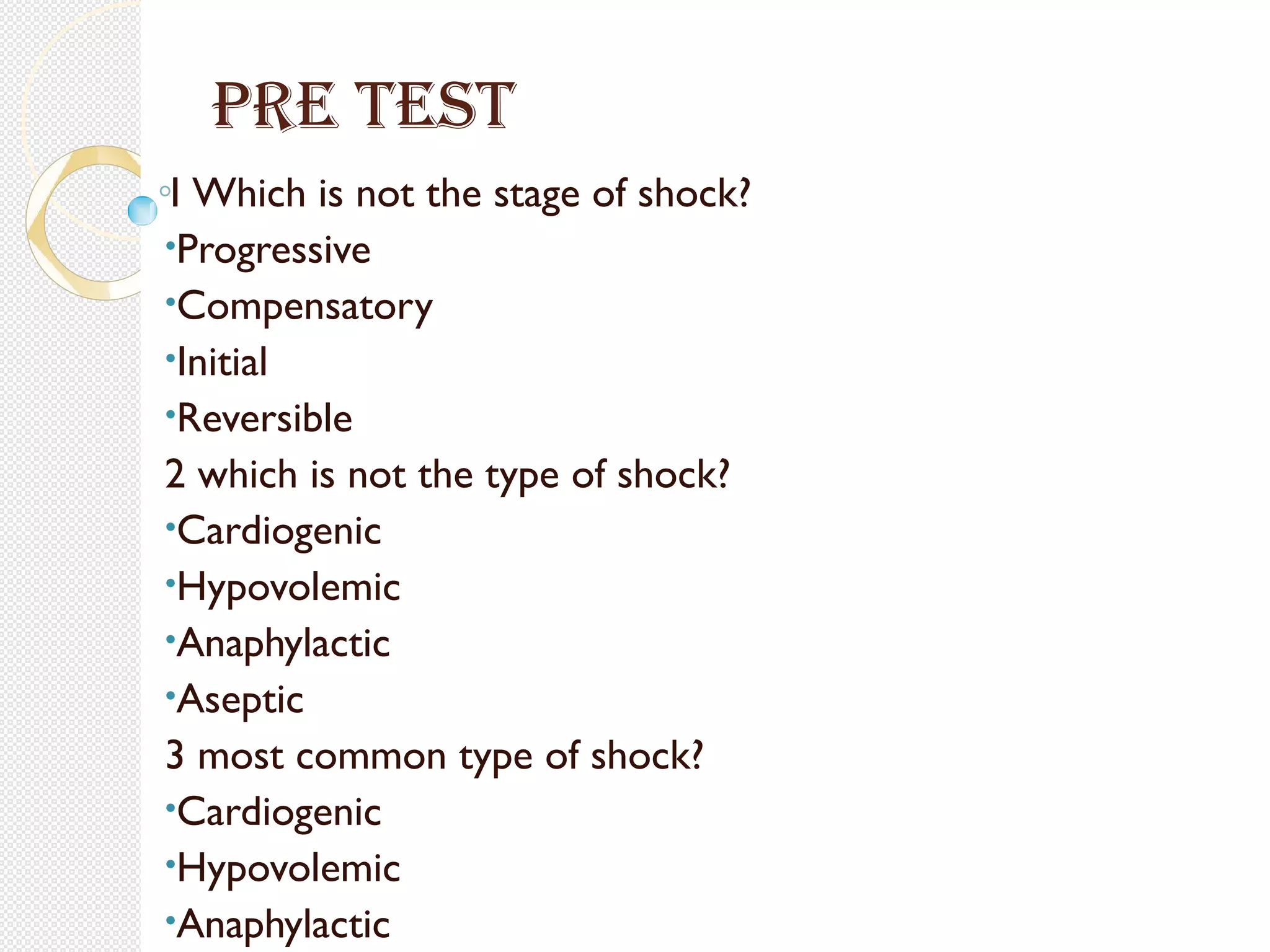 Shock and its nursing management | PPT