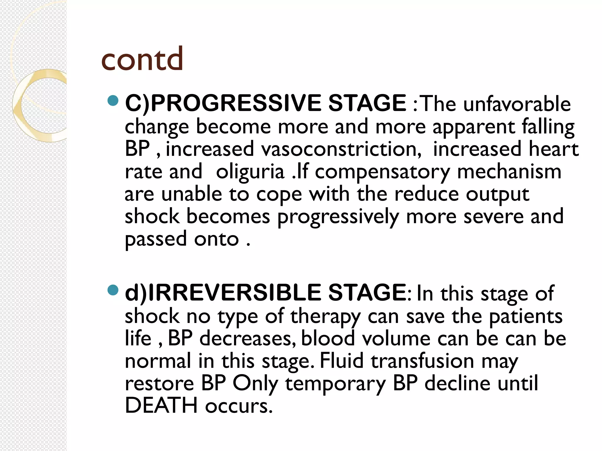 Shock and its nursing management | PPT