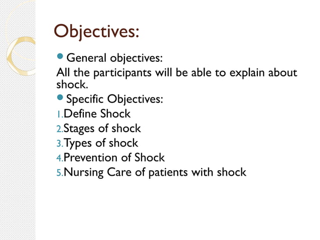 Shock and its nursing management | PPT