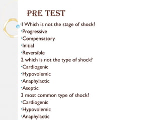 Shock and its nursing management | PPT