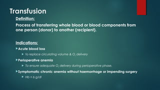 Shock & blood transfusion | PPT