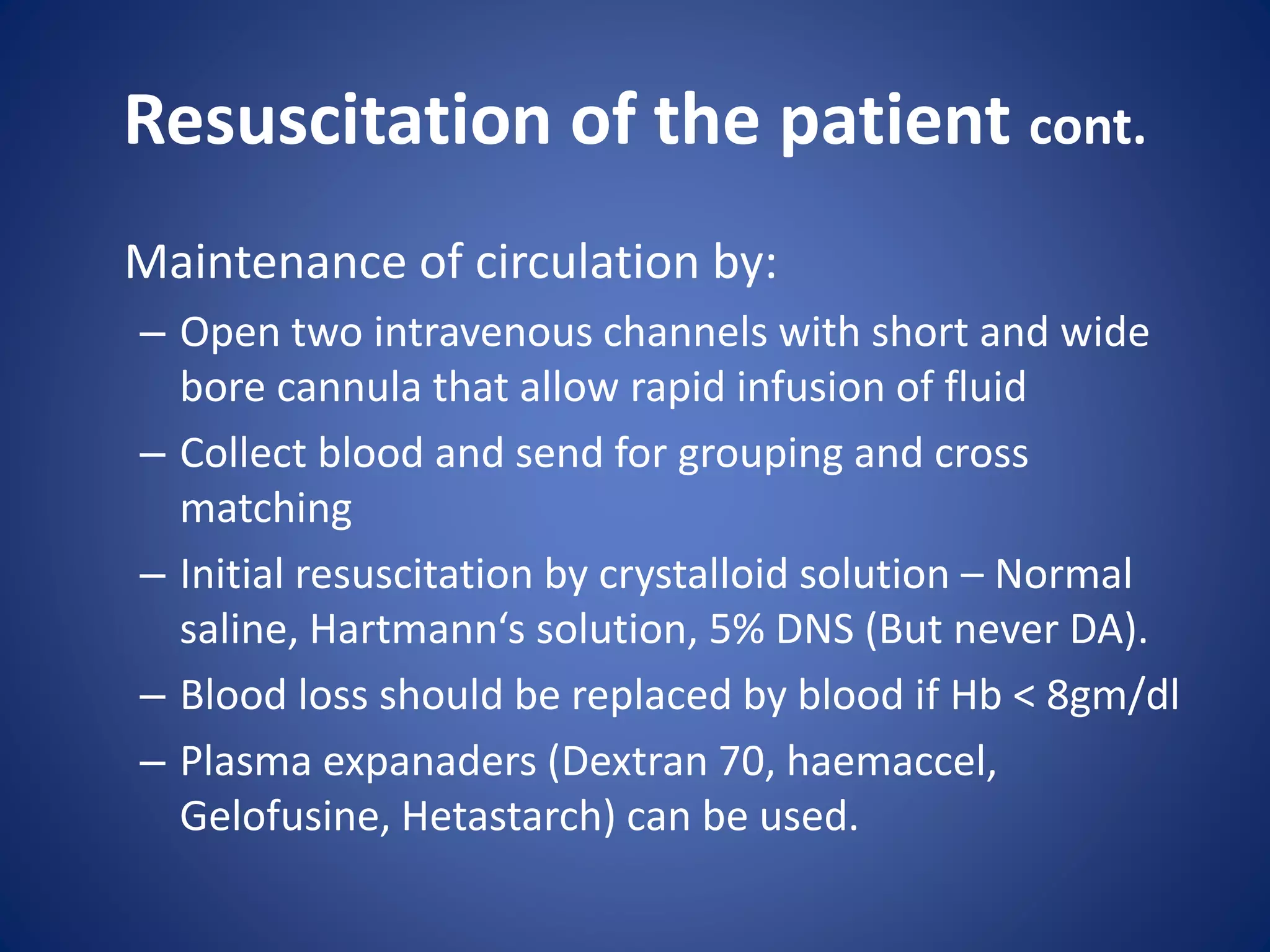 Shock, blood transfusion and blood products | PPTX