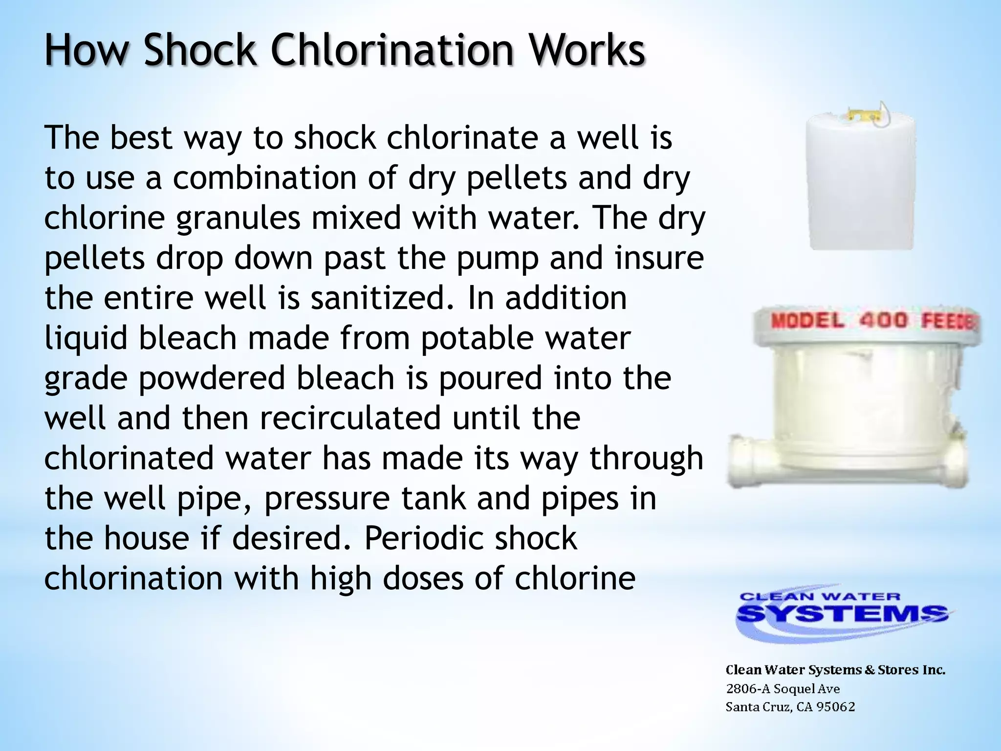 Shock chlorination | PPT