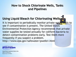 Shock chlorination | PPT