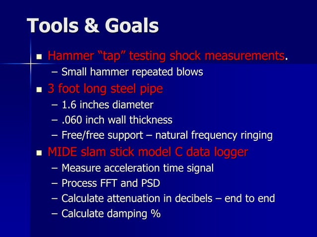 Shock damping and attenuation measurement | PPT