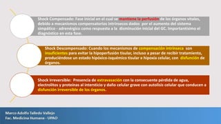 Shock, diagnostico y manejo | PPTX