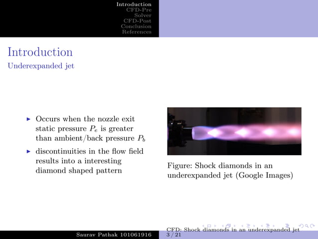Shock diamonds in an underexpanded jet | PDF | Physics | Science