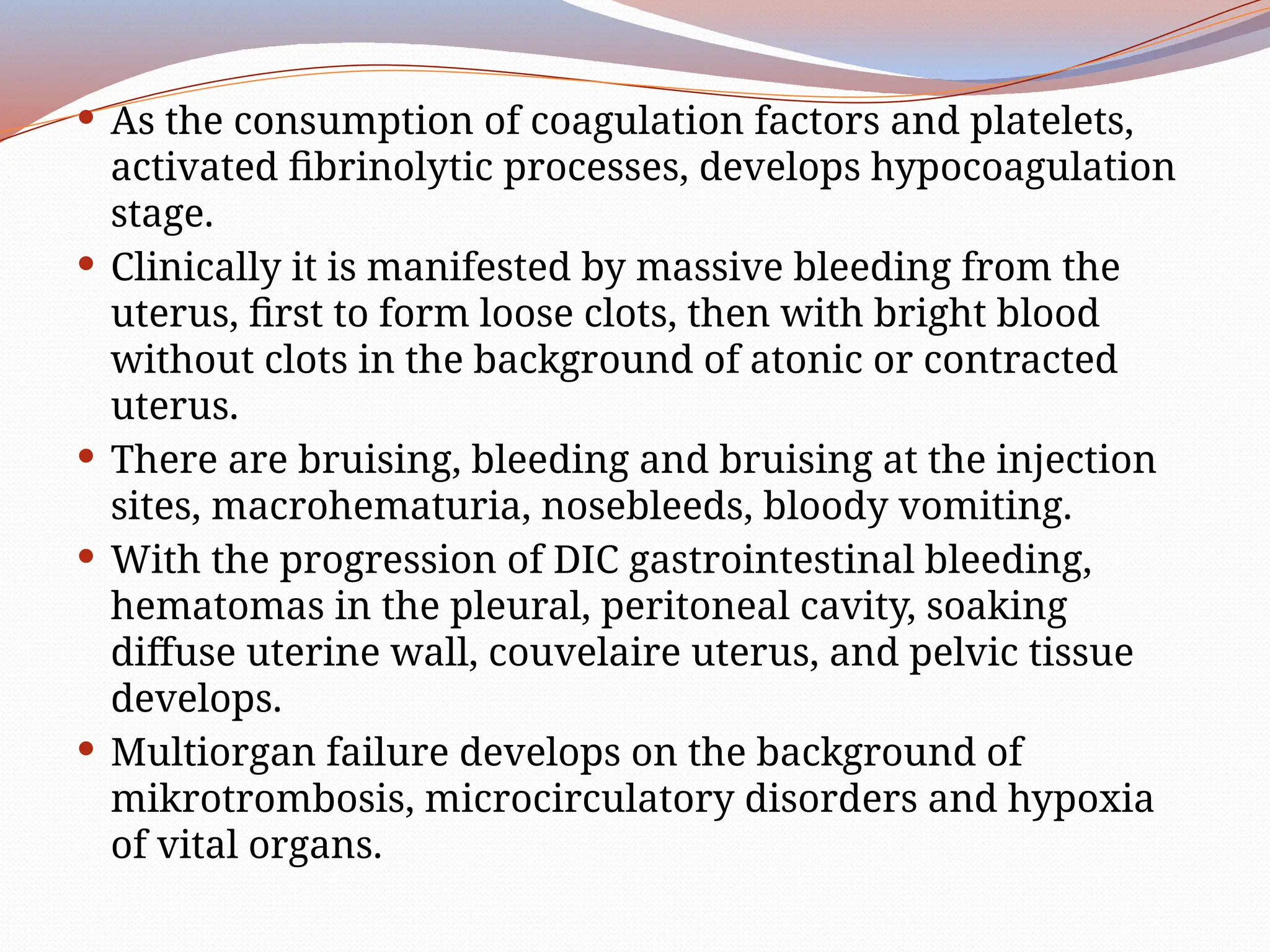 Shock DIC Embolism gynecology and obstetrics | PPTX