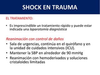 Shock en trauma | PPTX