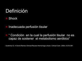 Shock hemorragico | PPT