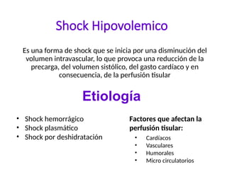 Shock Hipovolemico temas para estudiantes | PPTX