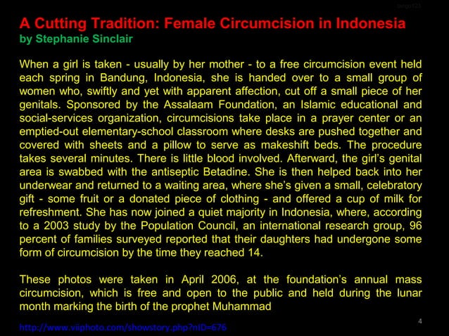 Shocking Female Genital Mutilation Aka Female Circumcision Pps