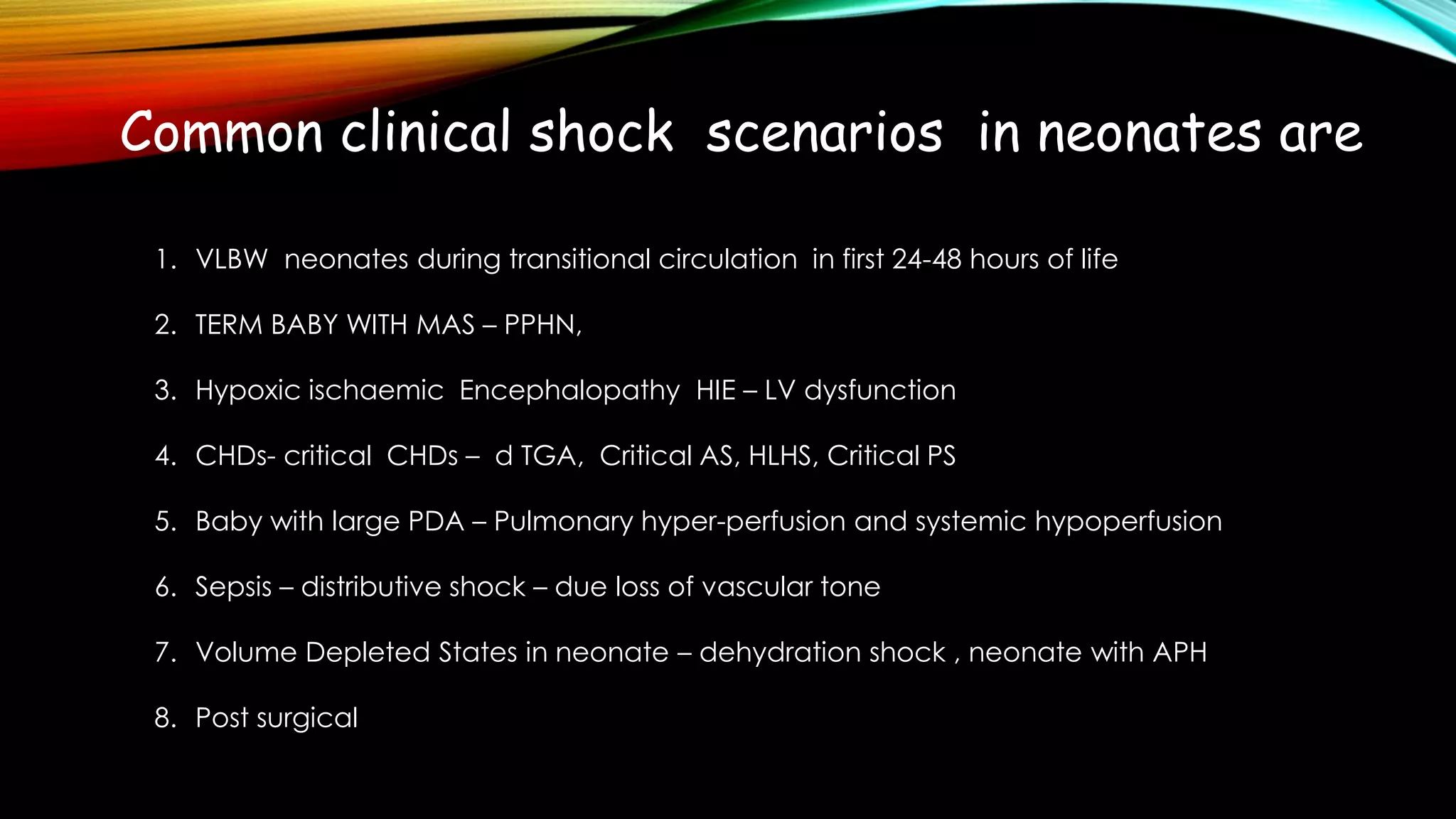 Shock in neonate nov 2020 | PDF